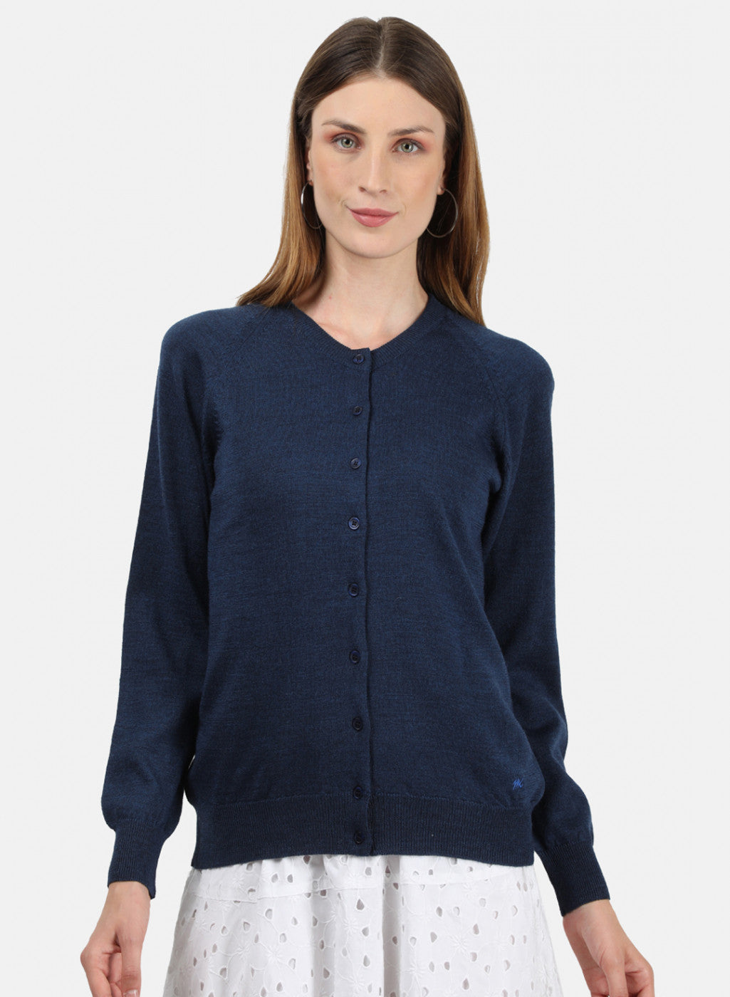 Buy Women Blue Solid Cardigan Online in India - Monte Carlo