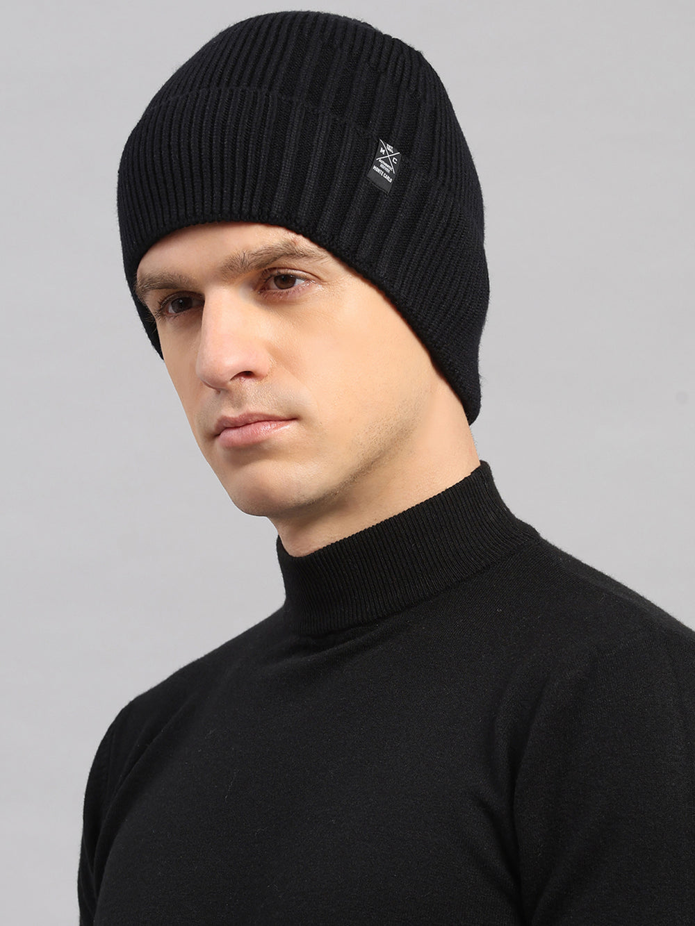 Buy Men Black Printed Blend Wool Cap Online in India - Monte Carlo