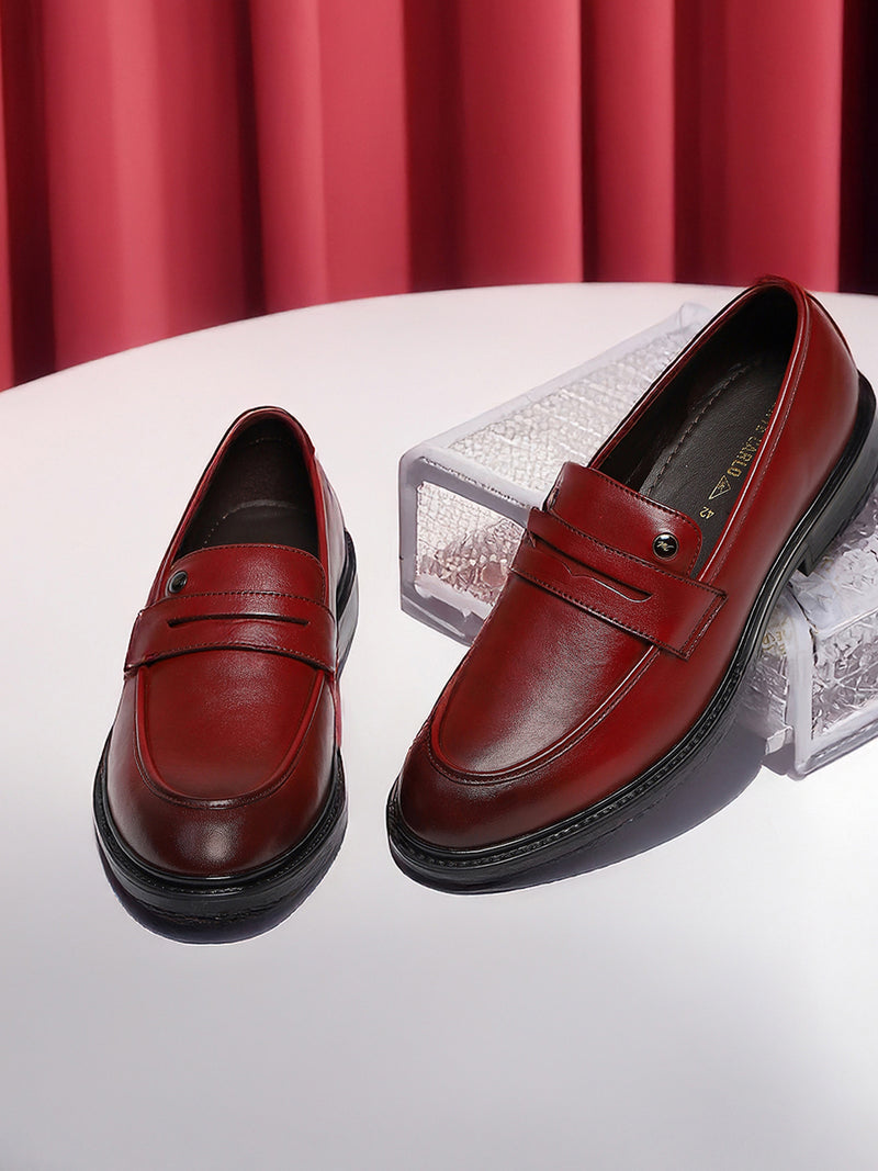 Buy Monte Carlo Cherry Slip-On I Formal I Party Wear Leather Penny ...