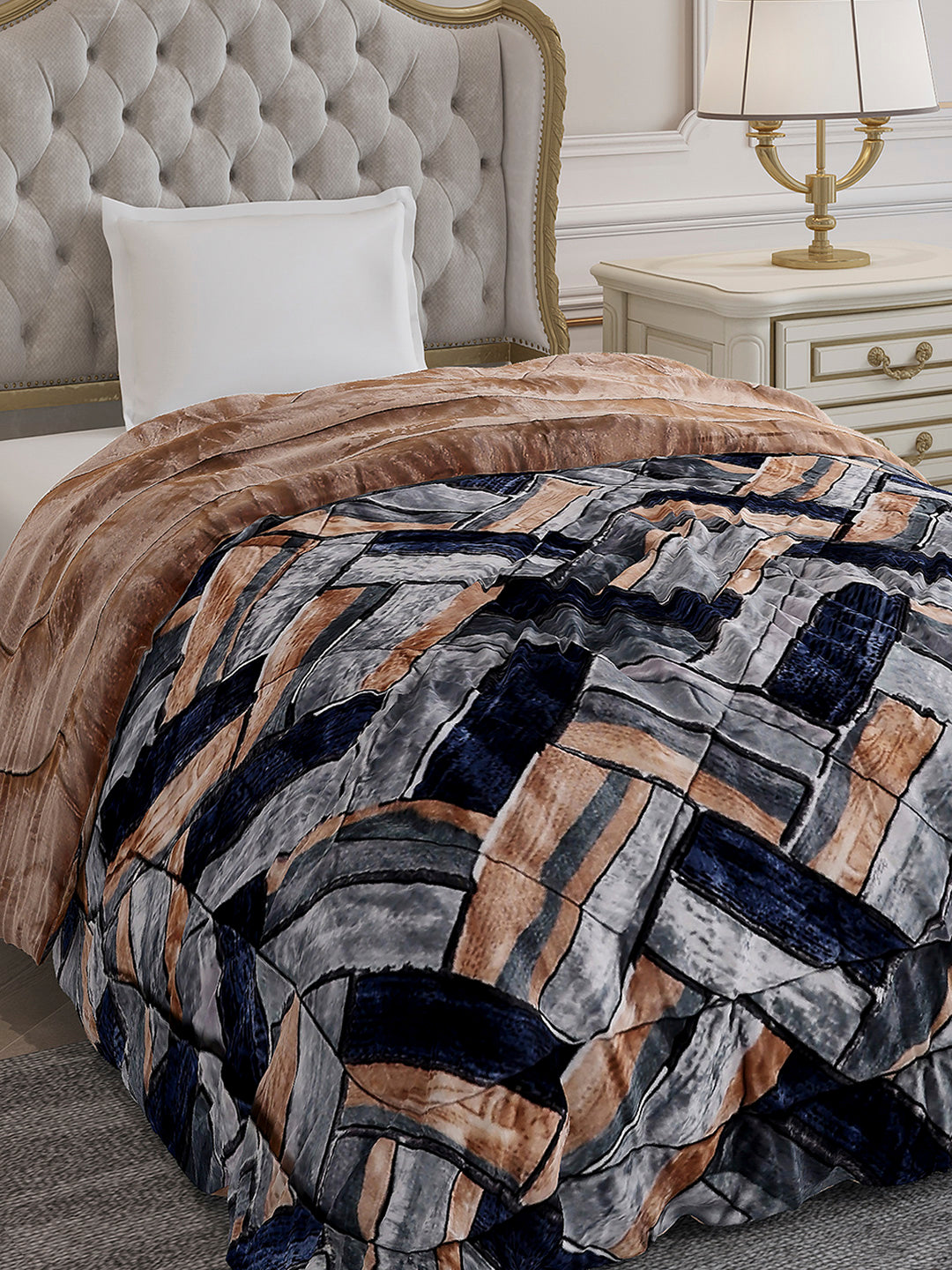Buy Printed Single Bed 300 GSM Comforter for Mild Winter (Dixie ...