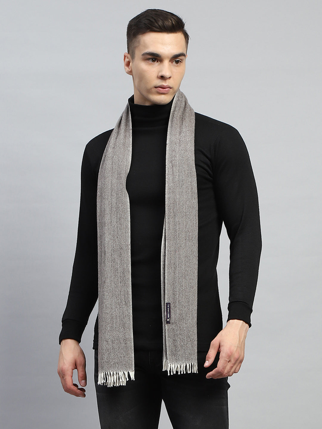 Buy Men Grey Self Design Muffler Online in India - Monte Carlo