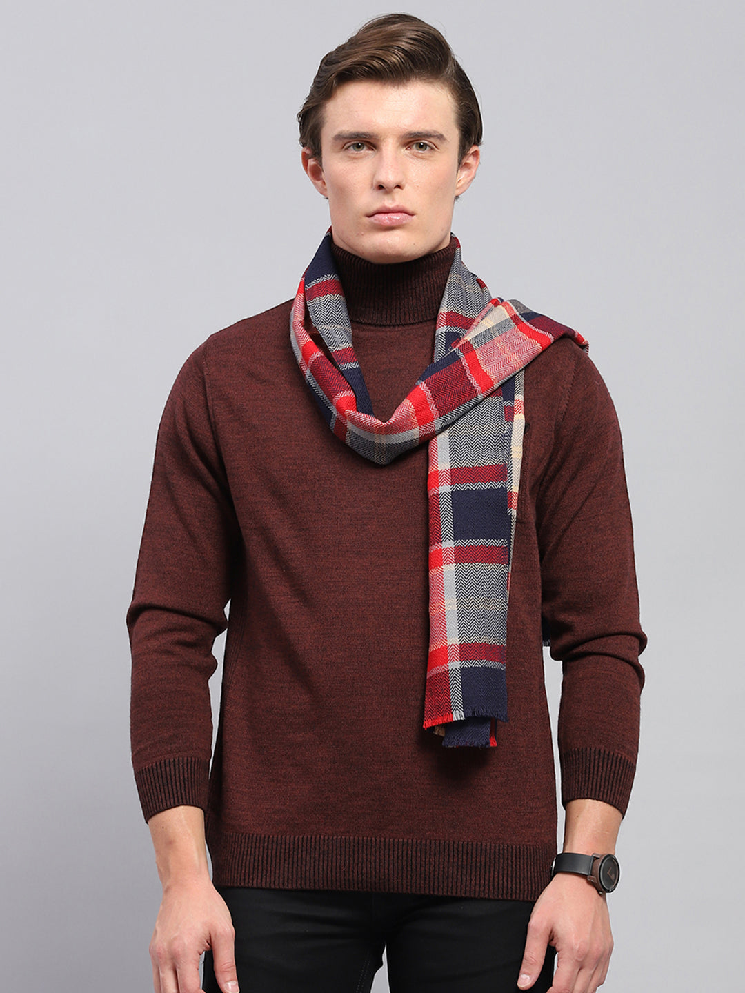 Buy Men Multicolor Self Design Muffler Online in India - Monte Carlo