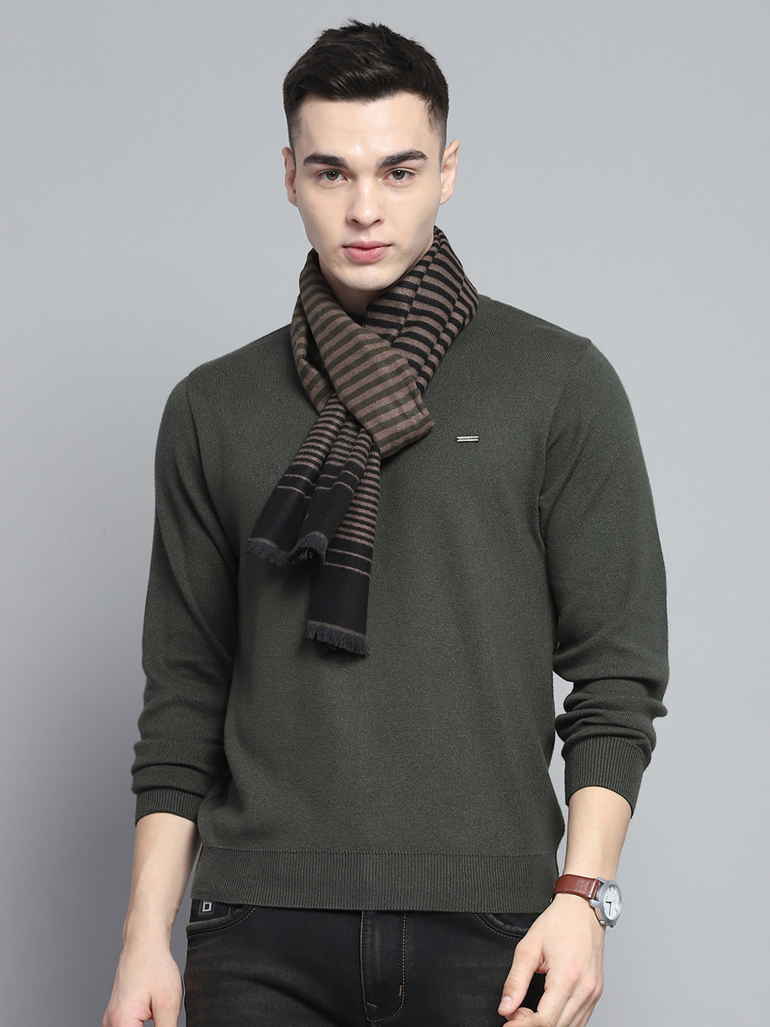 Buy Men Multicolor Self Design Muffler Online in India - Monte Carlo