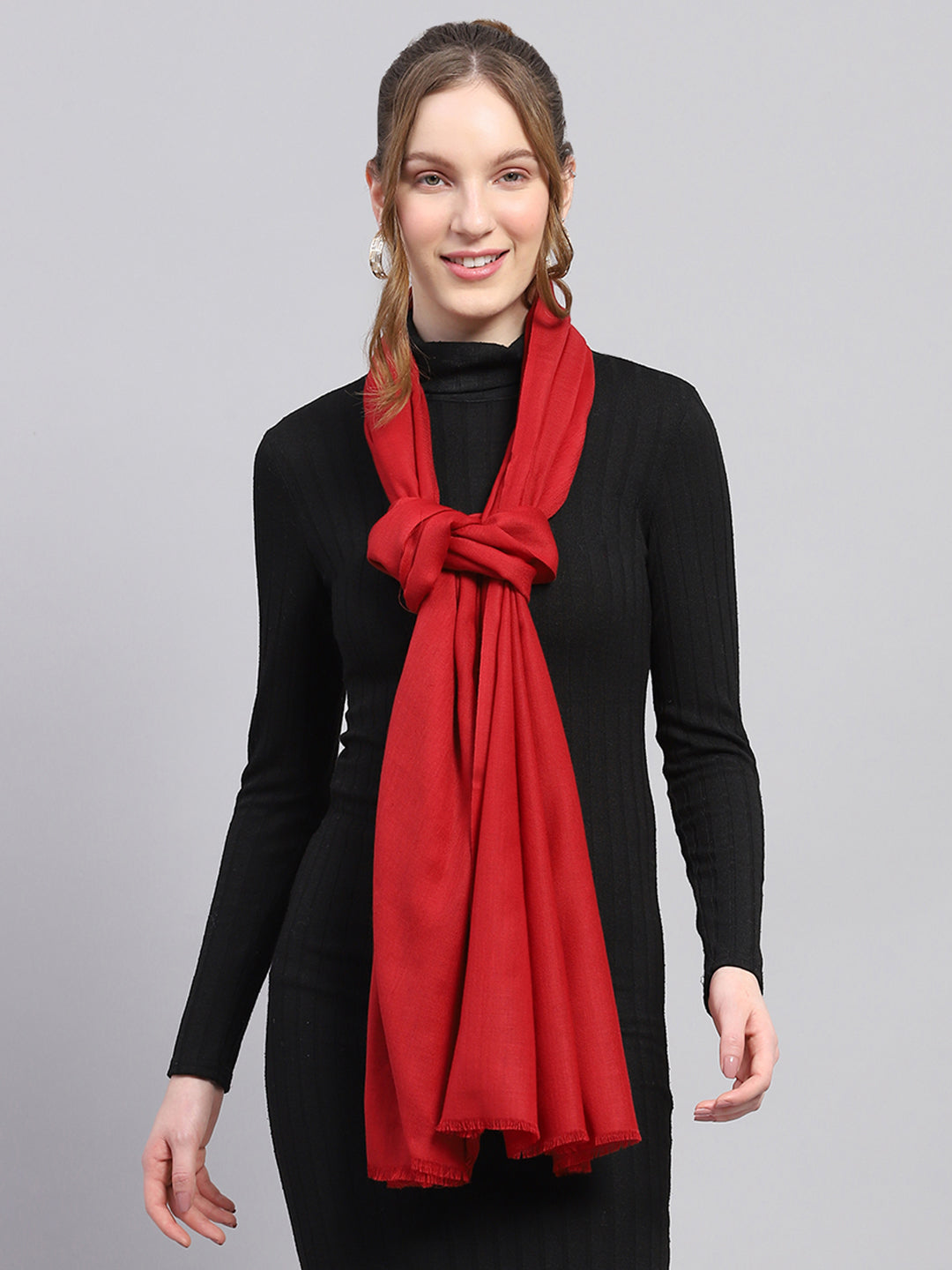 Buy Women Red Solid Stole Online in India - Monte Carlo