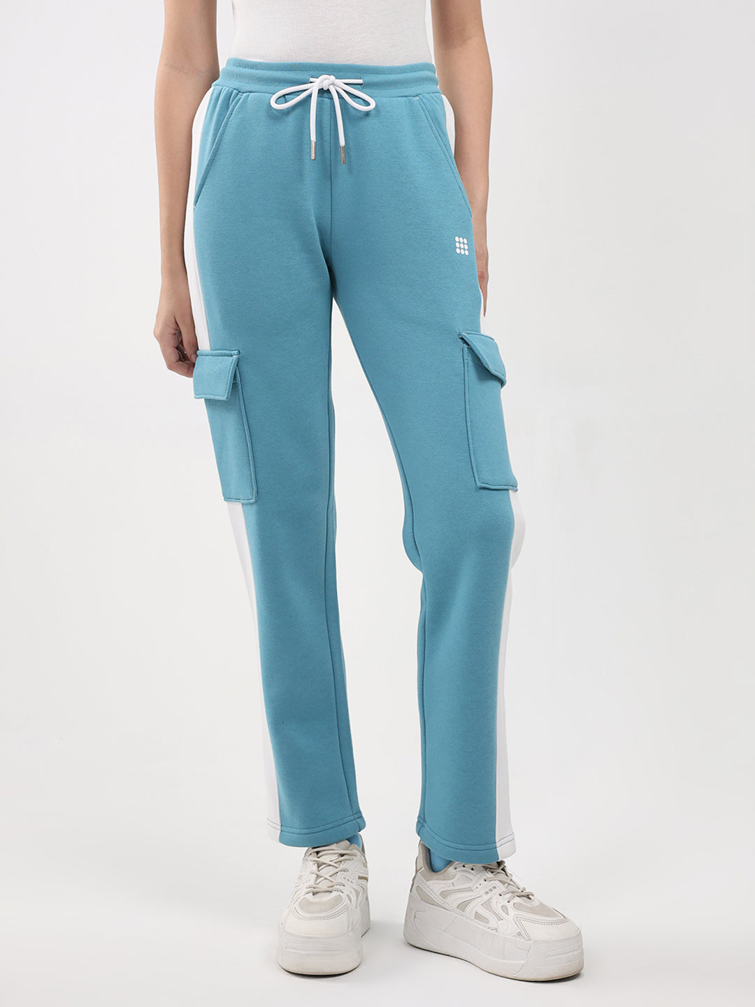 Buy Rock.it Women Teal Blue Solid Regular Fit Winter Lower Online in ...
