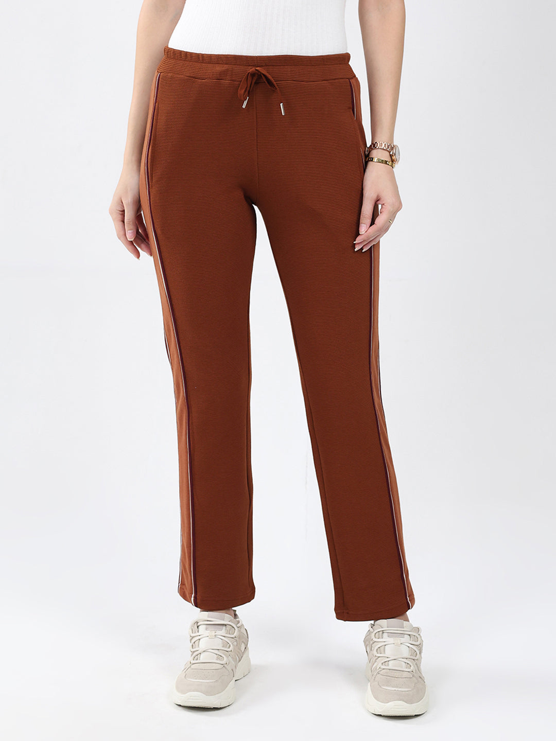 Buy Women Brown Solid Regular Fit Winter Lower Online in India - Monte ...