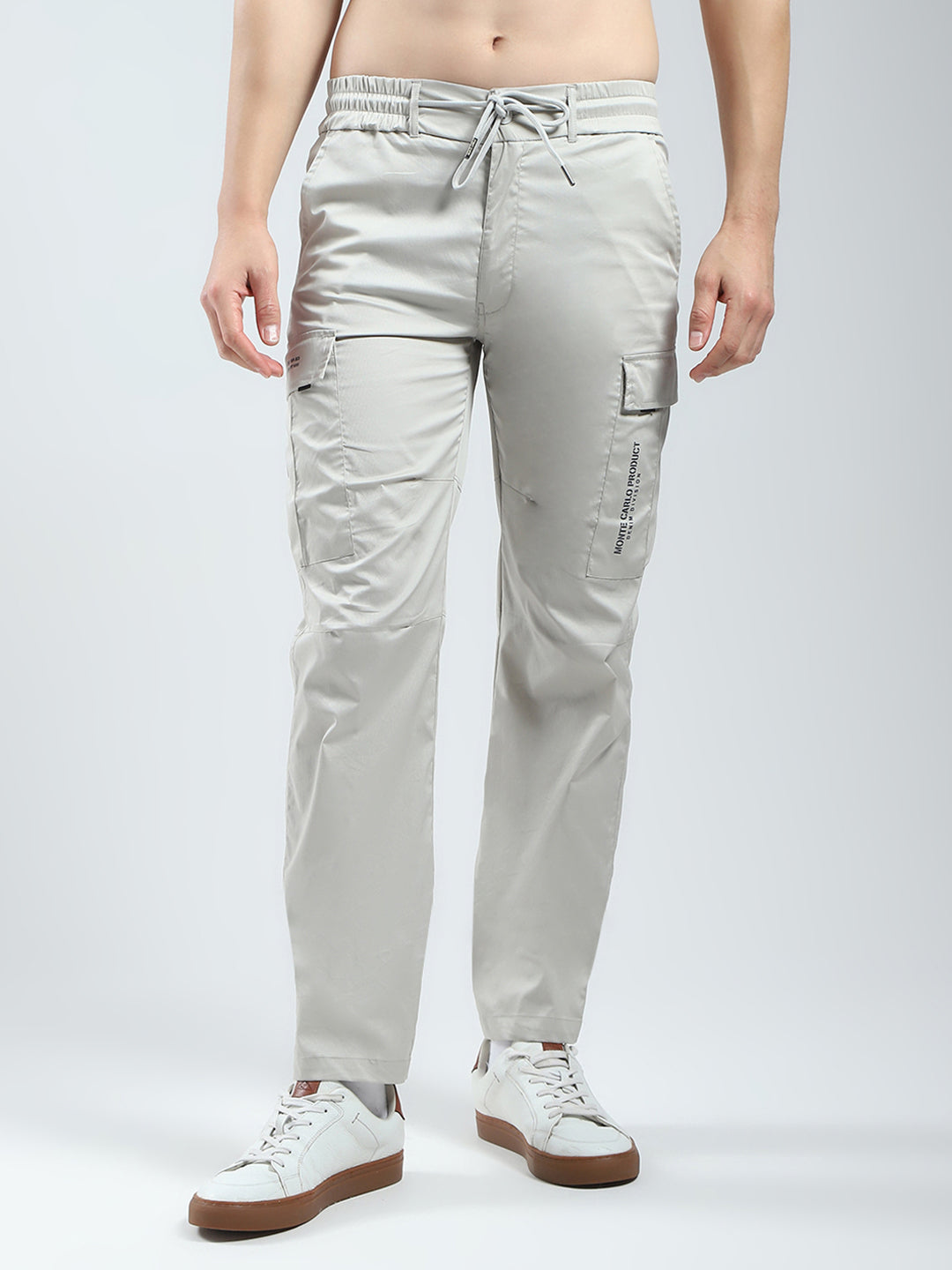 Buy Men Beige Solid Regular Fit Cargo Online in India - Monte Carlo