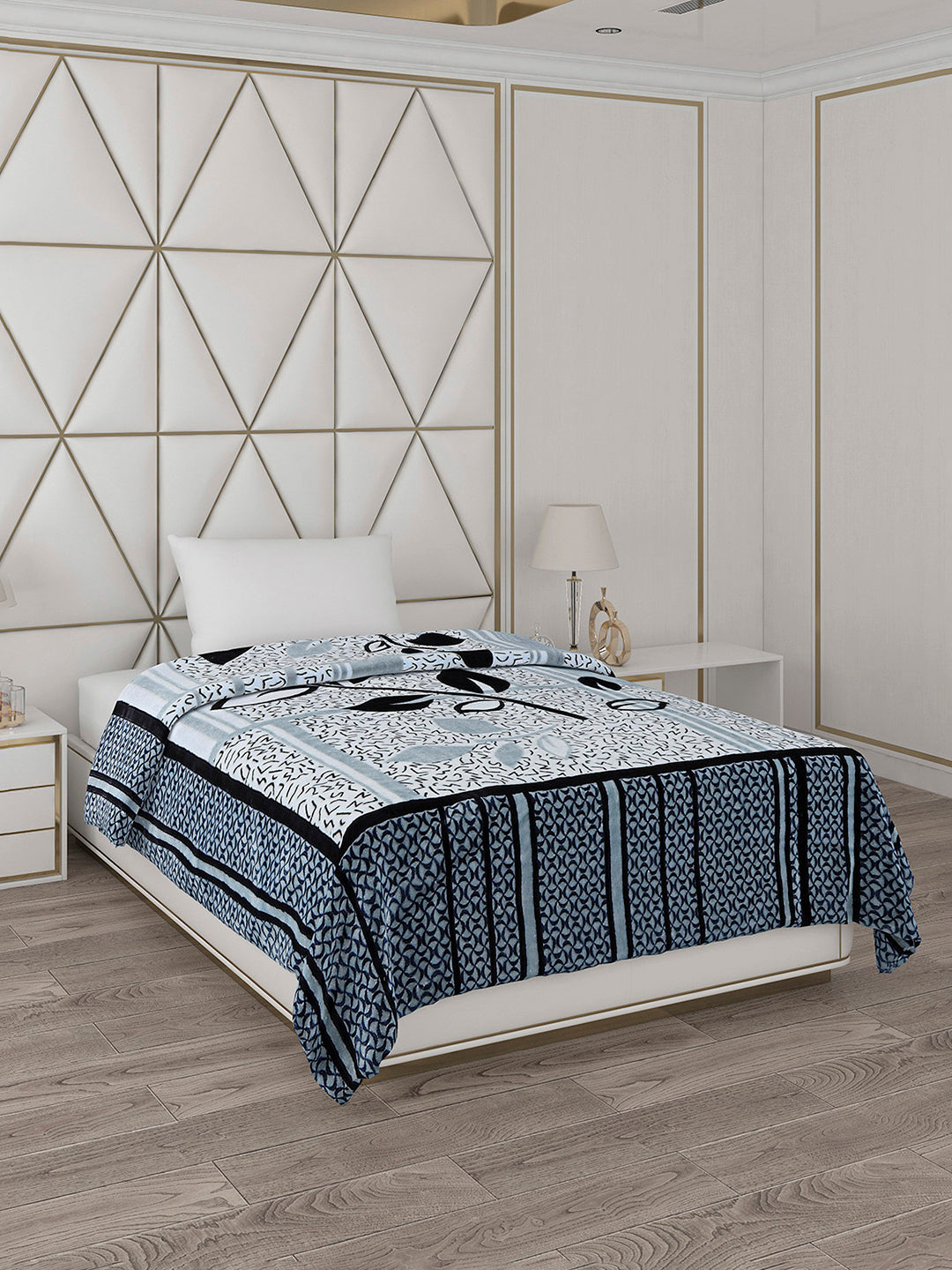 Buy Printed Single Bed Blanket for Mild Winter -1 Ply Online in India ...