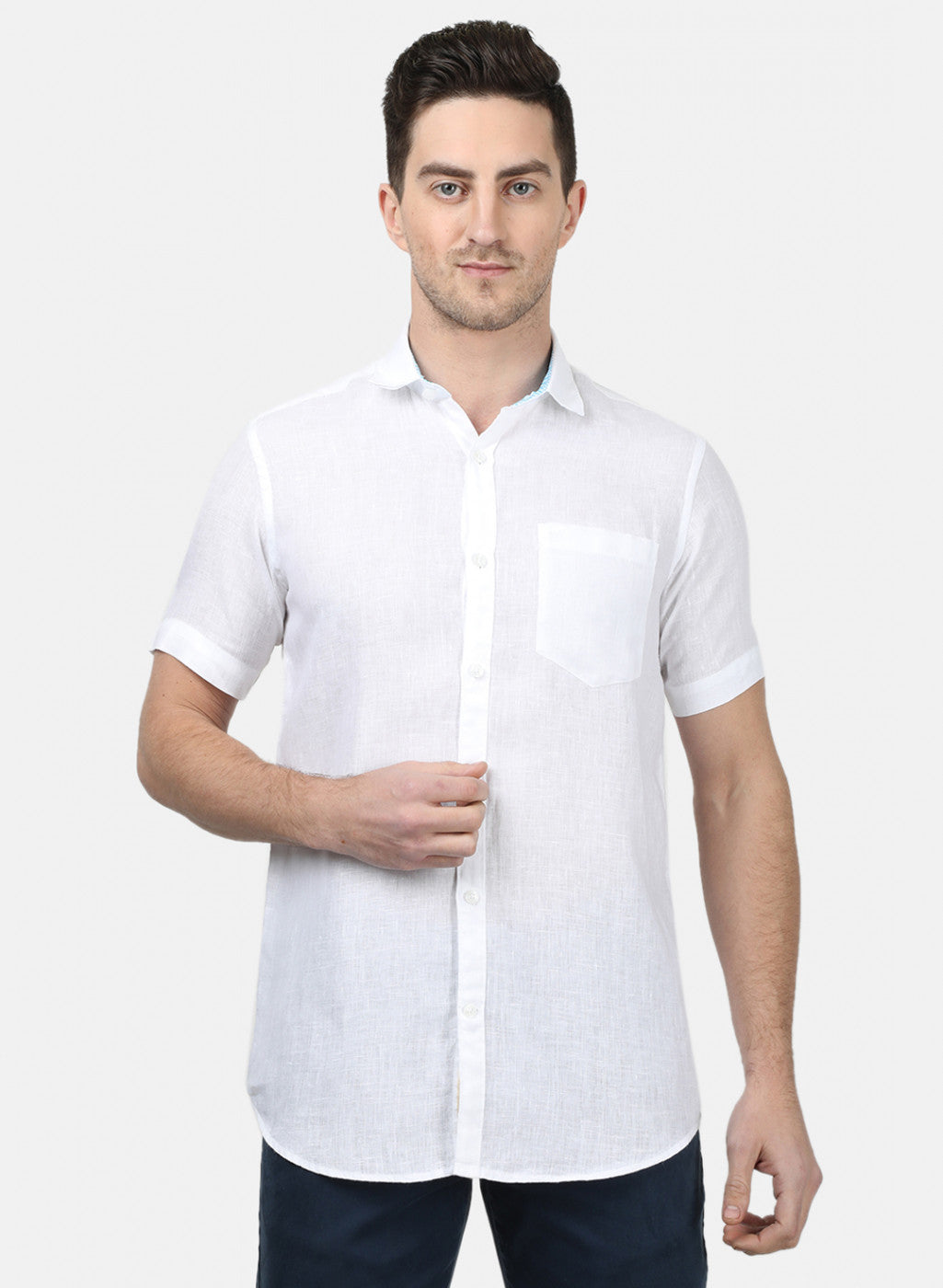 Buy Mens White Solid Shirts Online in India - Monte Carlo
