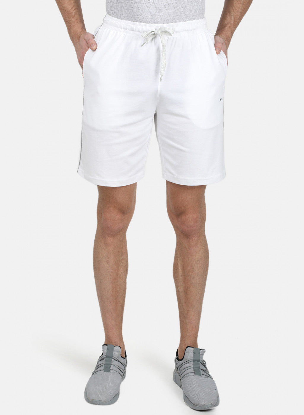 Buy Mens White Plain Bermuda Online in India - Monte Carlo