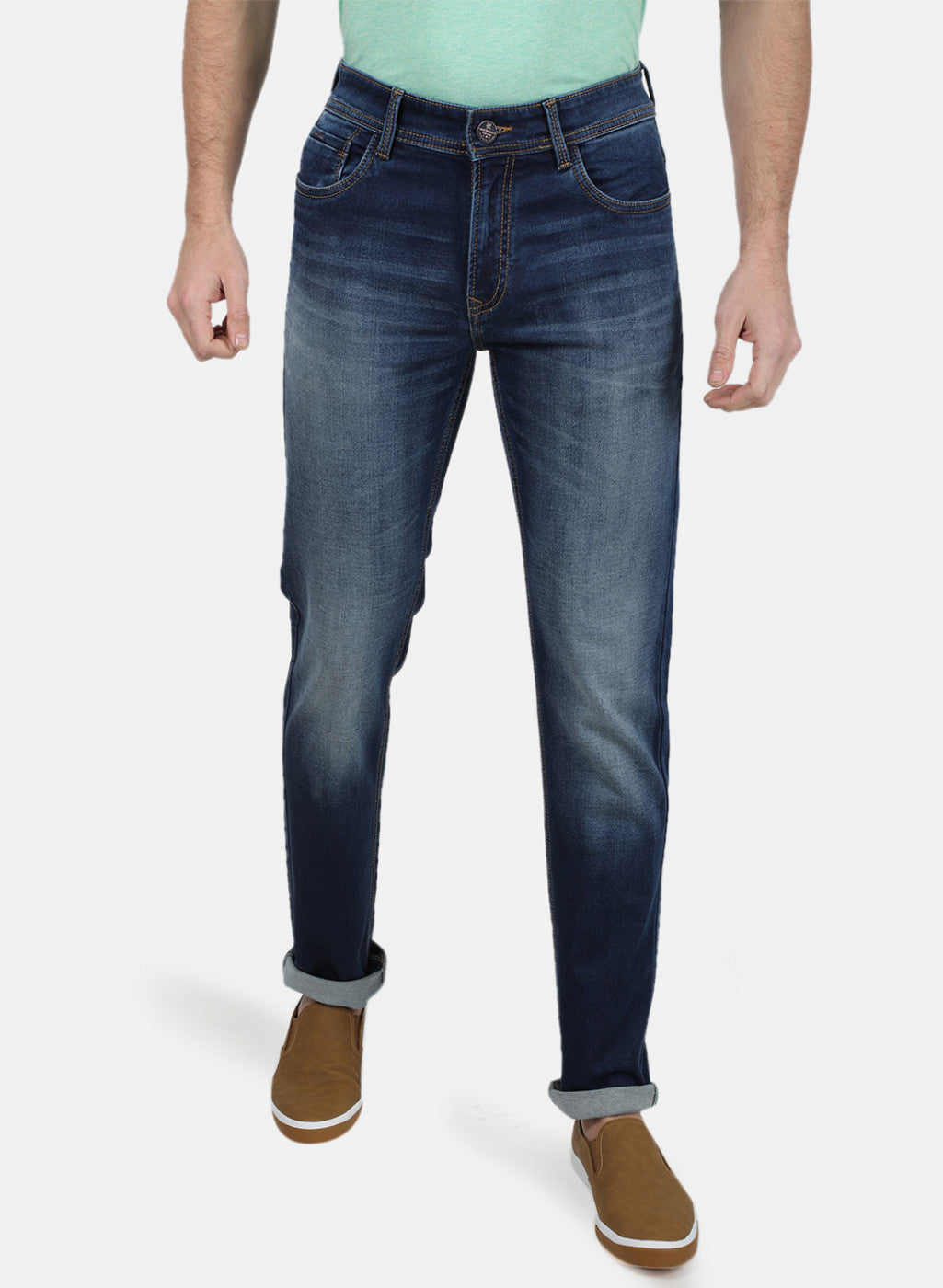 Buy Mens Navy Blue Narrow Denim Online in India - Monte Carlo
