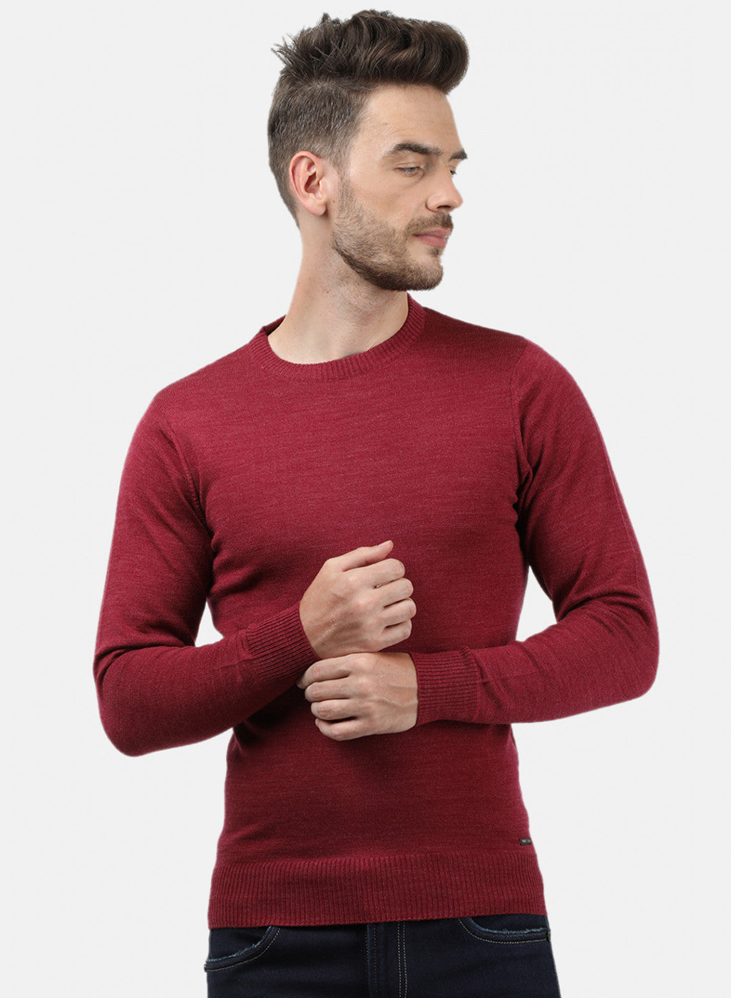 Buy Men Red Solid Pullover Online in India - Monte Carlo
