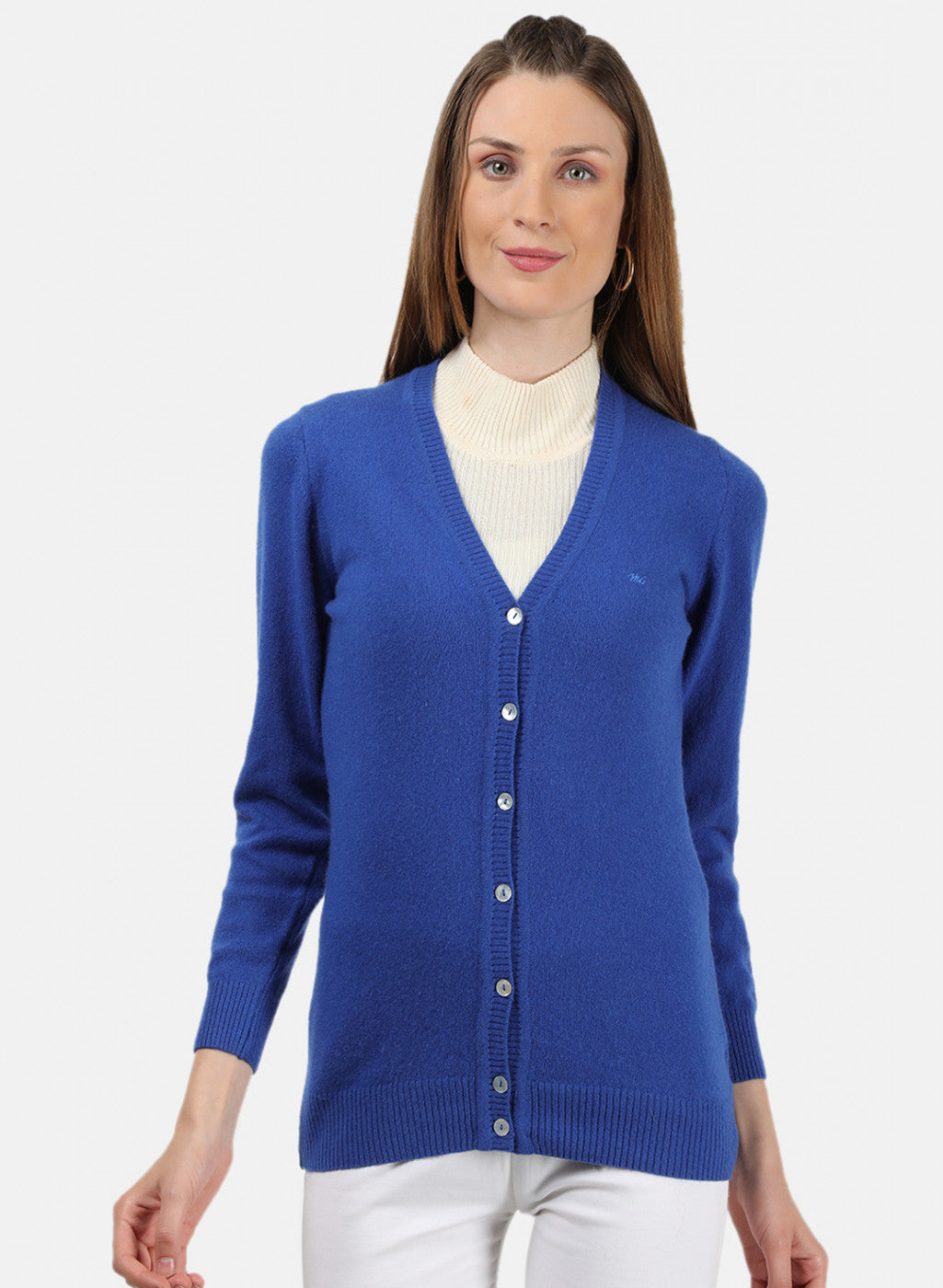 Buy Women Royal Blue Solid Cardigan Online in India - Monte Carlo