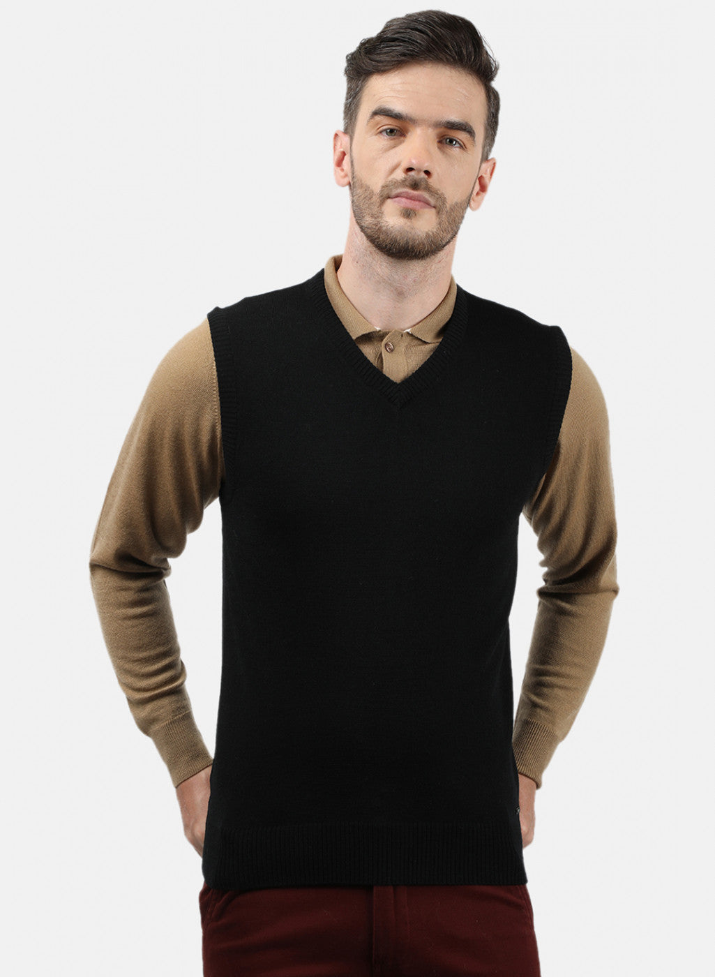 Buy Men Black Solid Sweater Online in India - Monte Carlo
