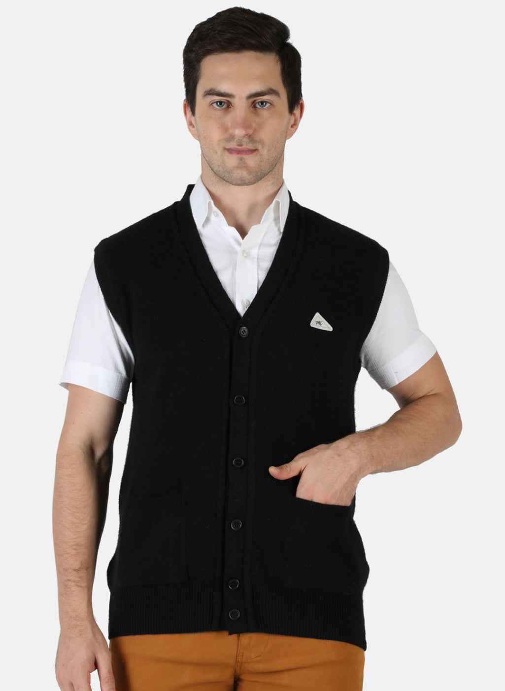 Buy Men Black Solid Cardigan Online in India - Monte Carlo