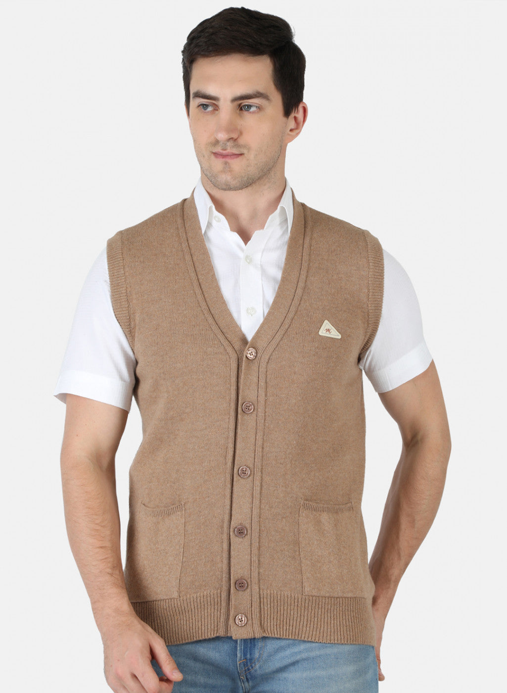 Buy Men Beige Solid Cardigan Online in India - Monte Carlo