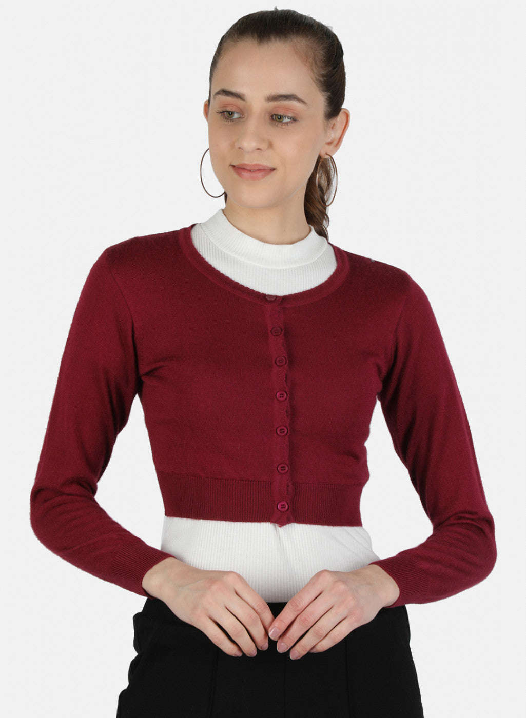 Buy Women Maroon Solid Blouse Online in India - Monte Carlo