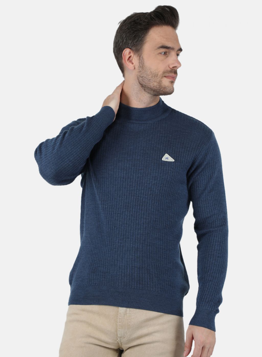 Buy Men Blue Solid Pullover Online in India - Monte Carlo