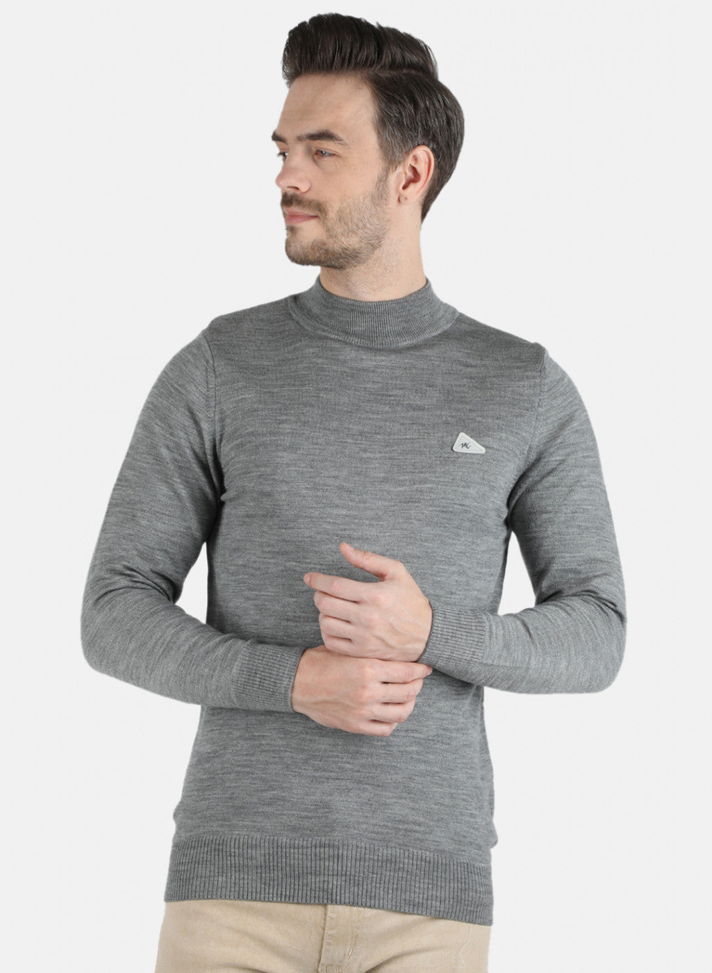 Buy Men Grey Solid Pullover Online in India - Monte Carlo