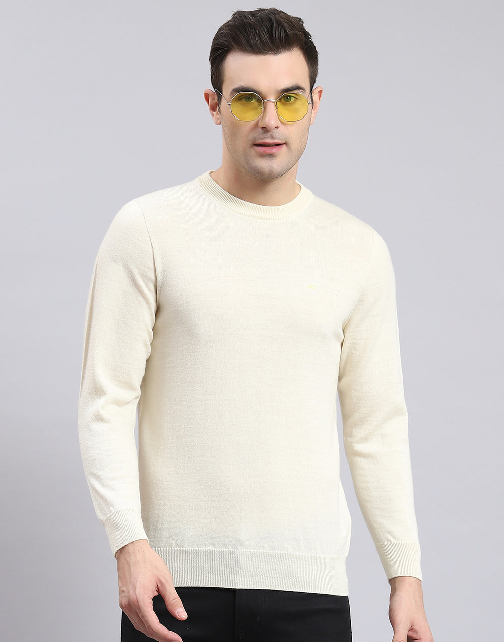 Buy Woolen White Sweater For Men Online - Monte Carlo