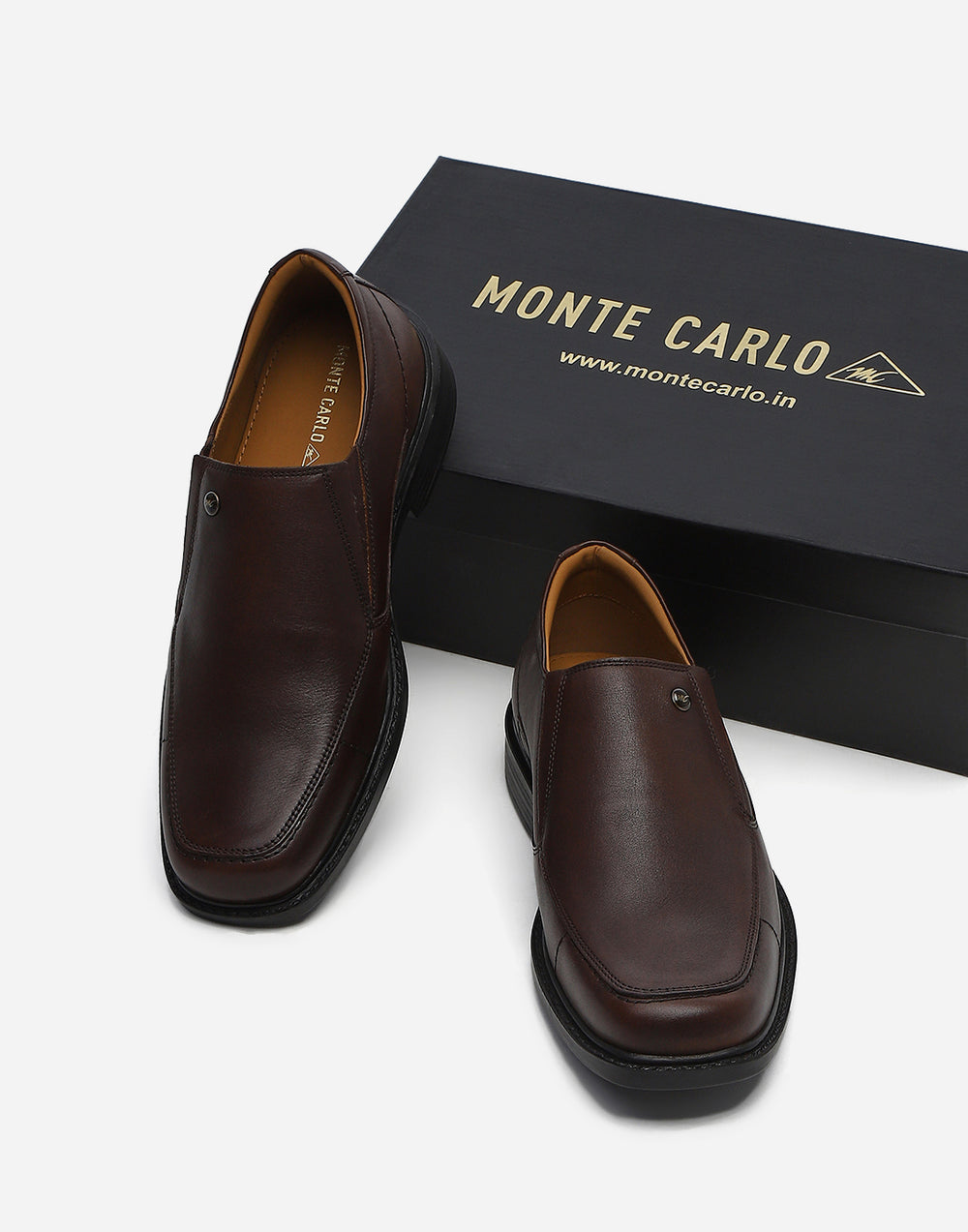 Buy Men Brown Leather Penny Loafers Online in India - Monte Carlo