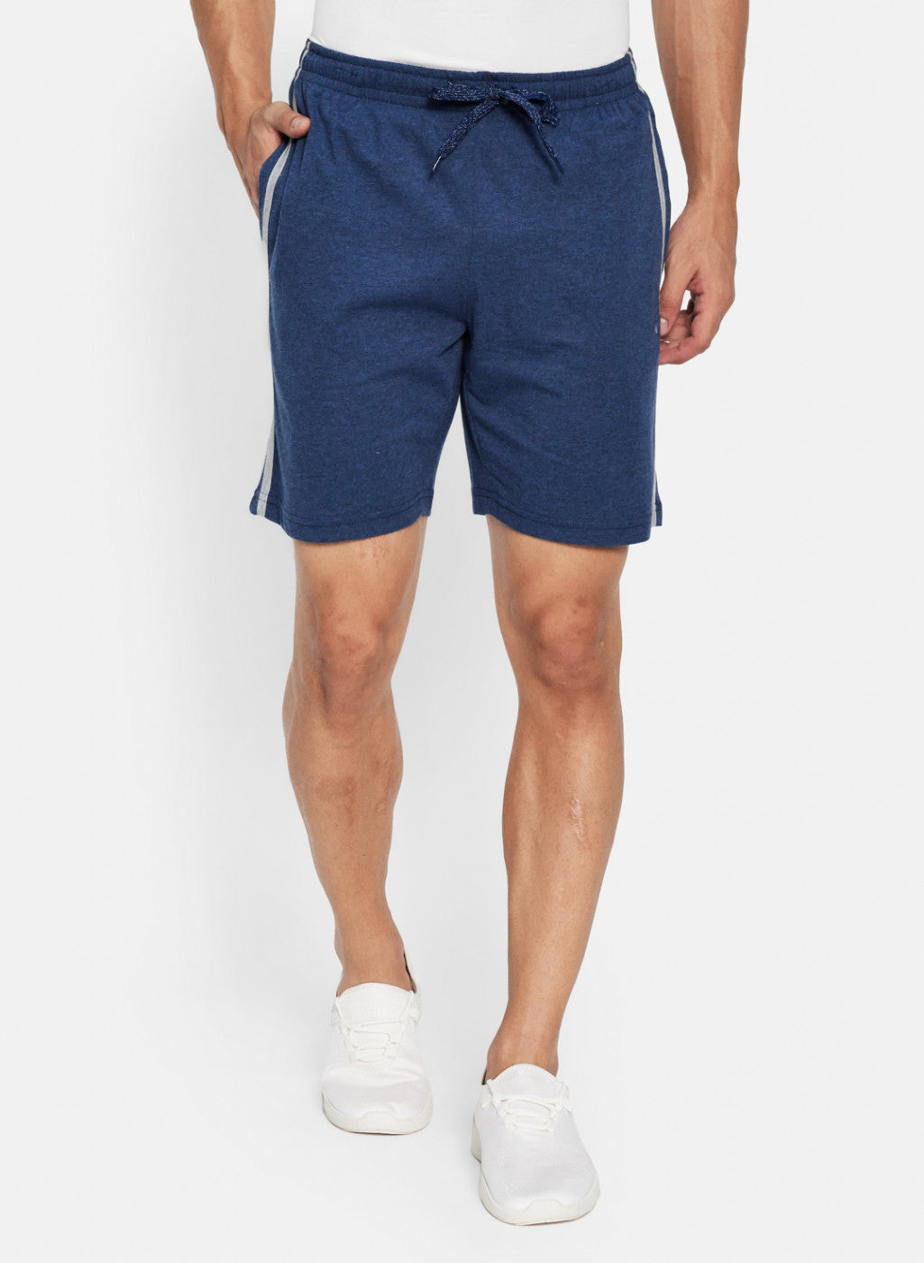 Buy Men Navy Blue Plain Bermuda Online in India - Monte Carlo