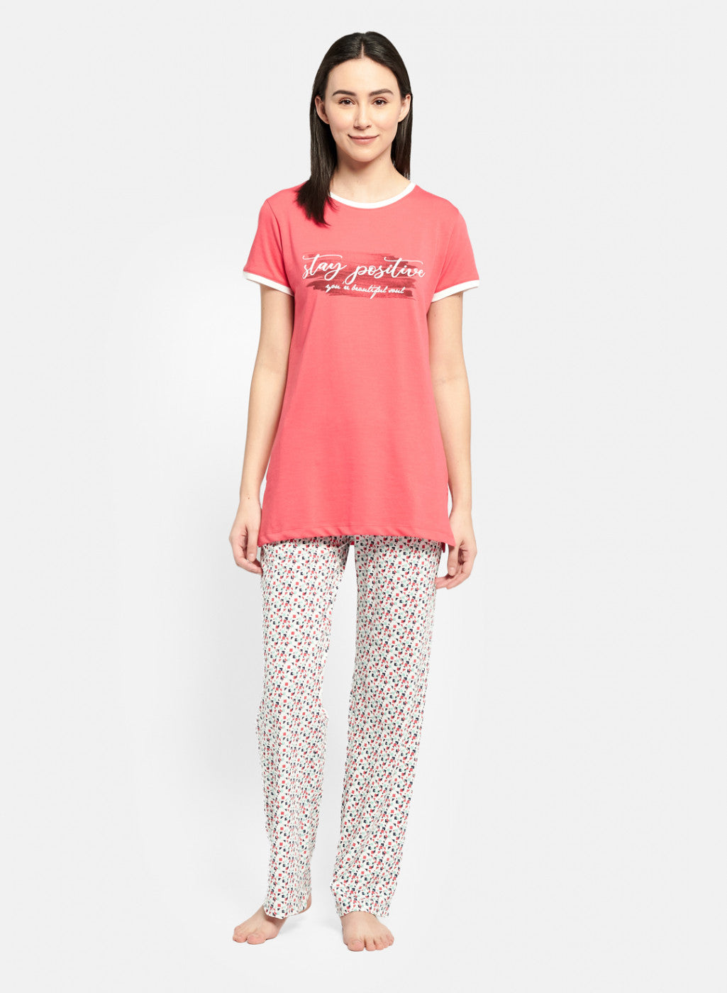Buy Womens Pink & Off White Regular Fit Lower Set Online in India ...