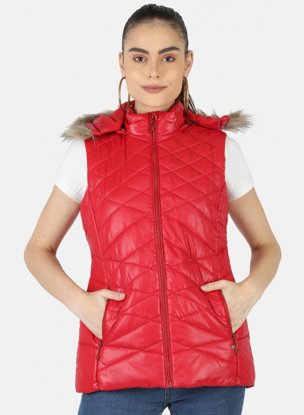 Buy Women Red Solid Jacket Online in India - Monte Carlo