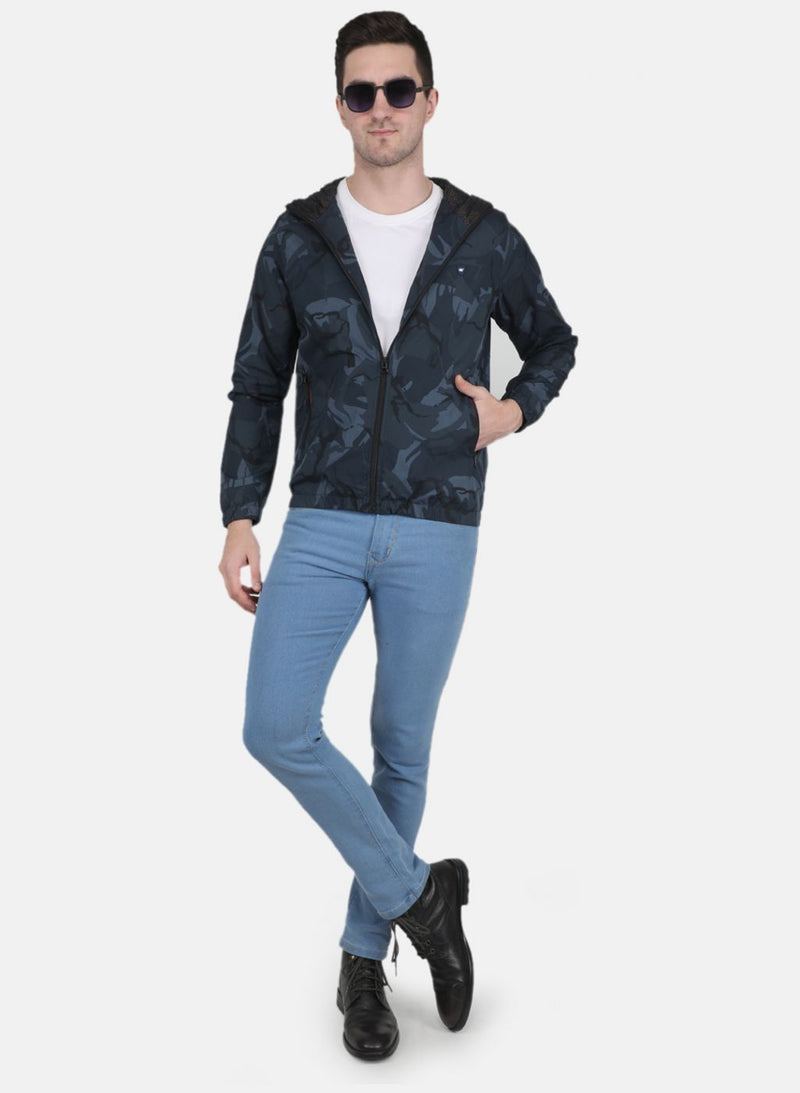 Buy Men Blue Solid Jacket Online in India - Monte Carlo