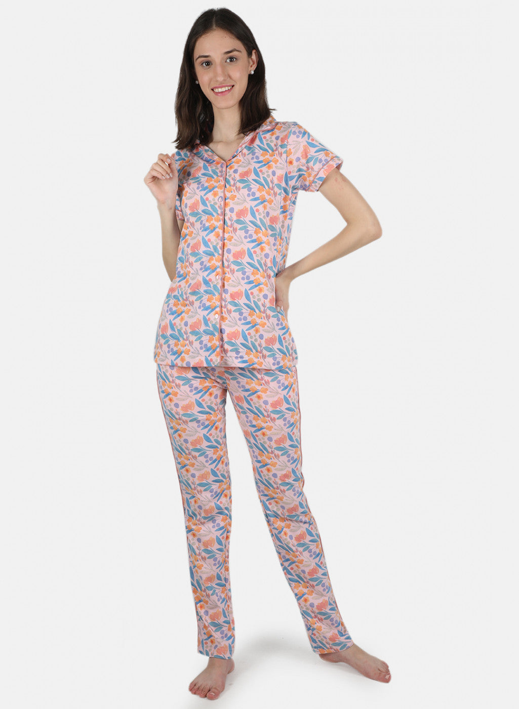 Buy Women Pink Printed Lower Set Online in India - Monte Carlo