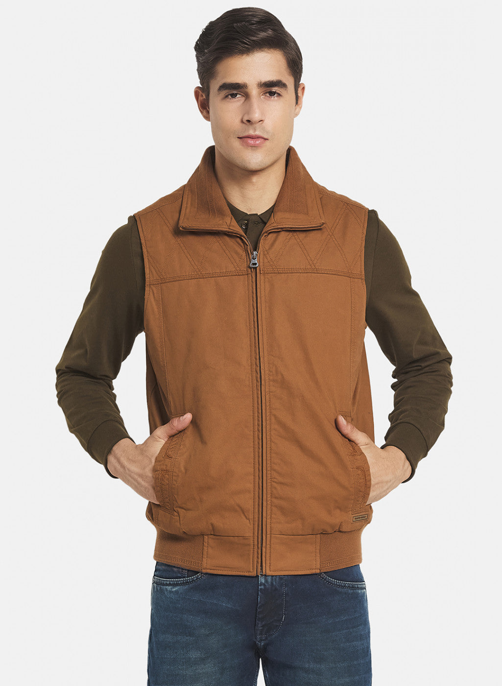 Buy Men Brown Solid Jacket Online in India - Monte Carlo