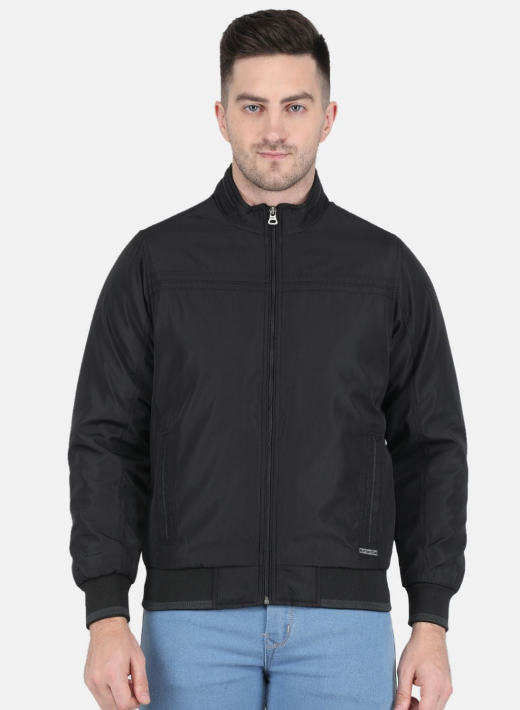 Buy Men Black Solid Jacket Online in India - Monte Carlo
