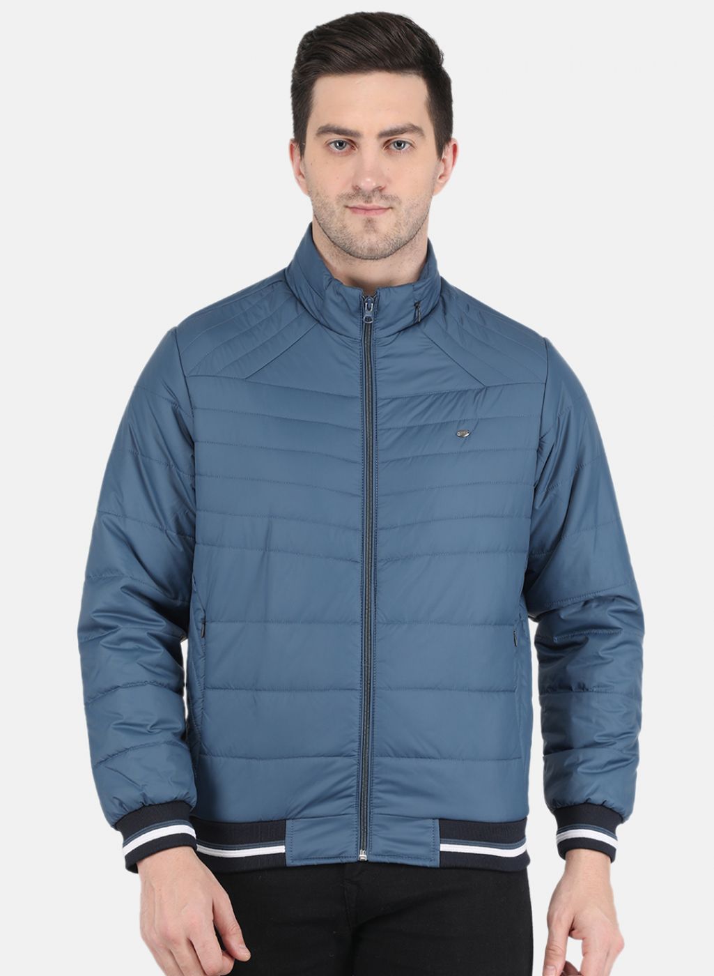 Buy Men Blue Solid Jacket Online in India - Monte Carlo