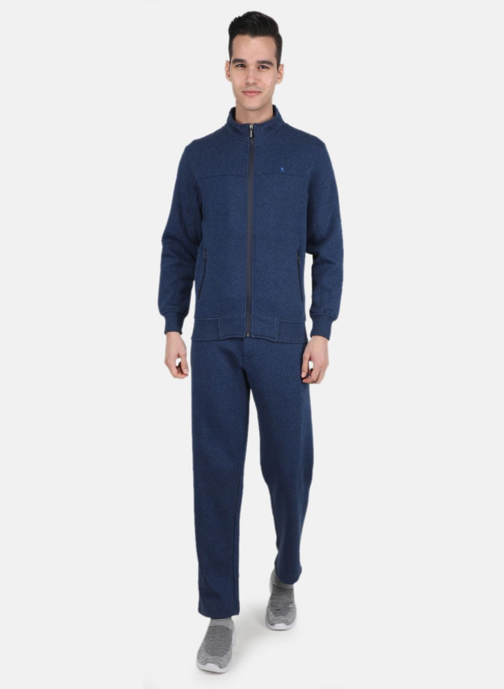 Buy Men Navy Blue Solid Tracksuit Online in India - Monte Carlo
