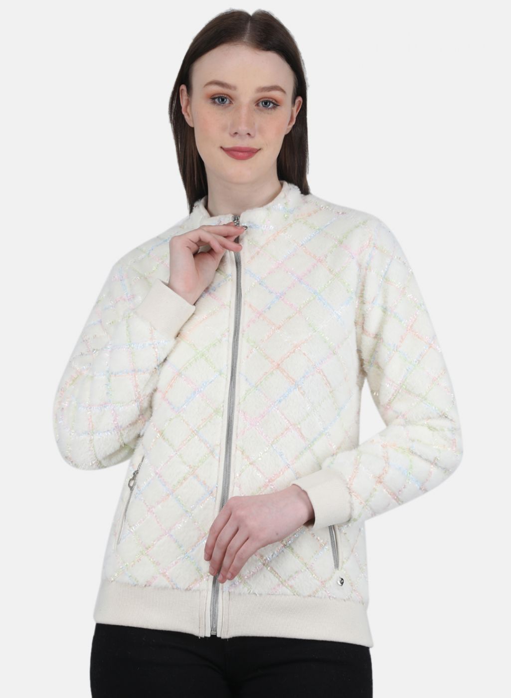 Buy Women Off White Solid Jacket Online in India - Monte Carlo
