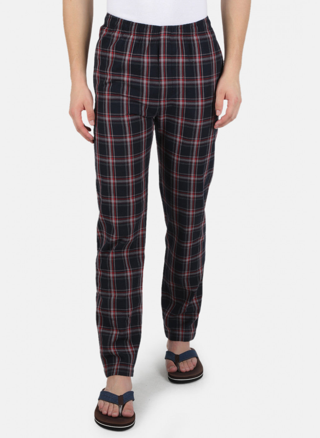 Buy Men Navy Blue Check Lower Online in India - Monte Carlo