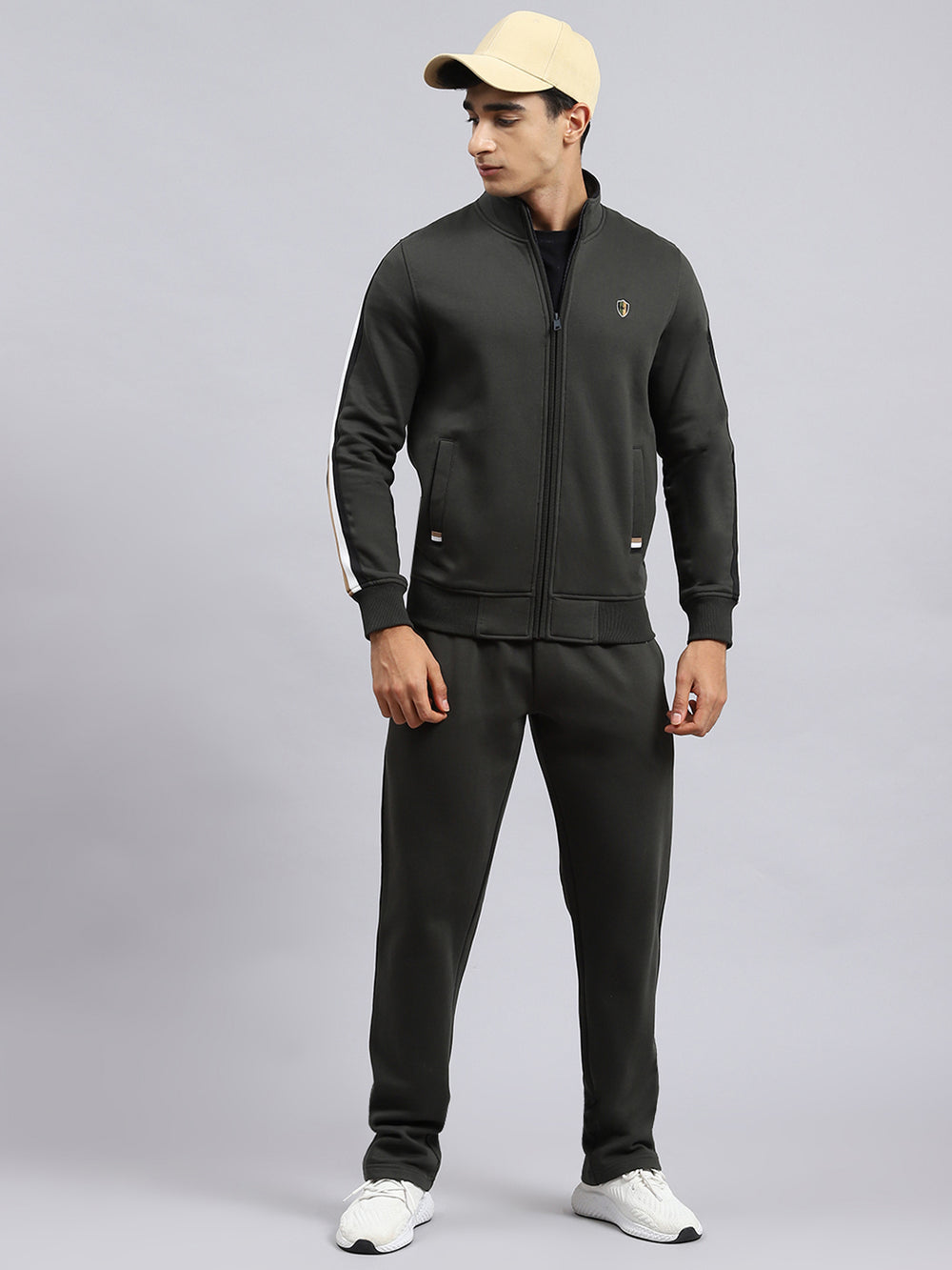 Buy Men Olive Plain Tracksuit Online in India - Monte Carlo