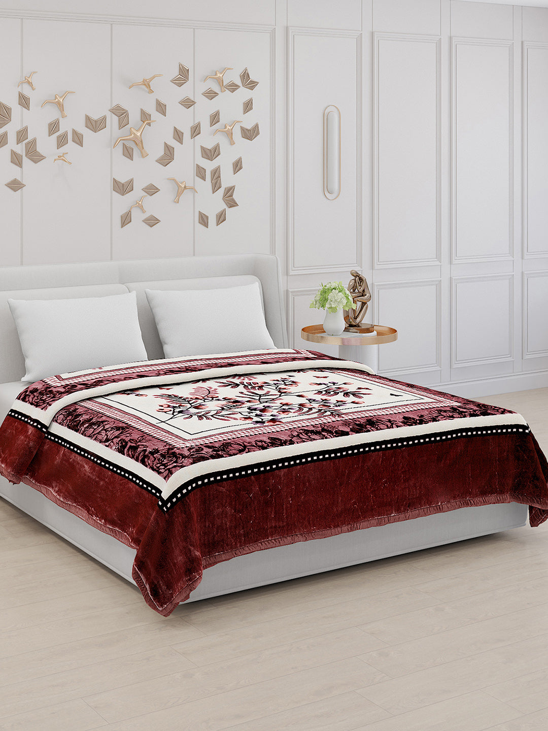 Buy Printed Double Bed Blanket for Mild Winter -1 Ply Online in India ...