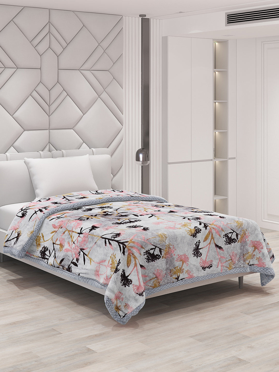 Buy Printed Single Bed Blanket for Mild Winter -1 Ply Online in India ...