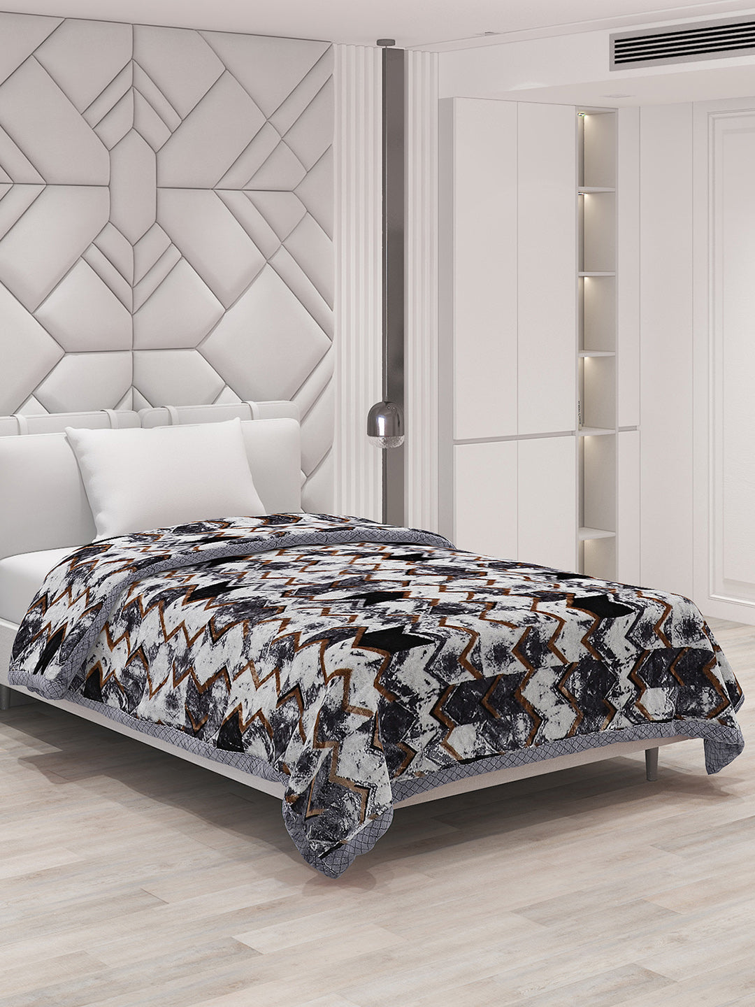 Buy Printed Single Bed Blanket for Mild Winter -1 Ply Online in India ...