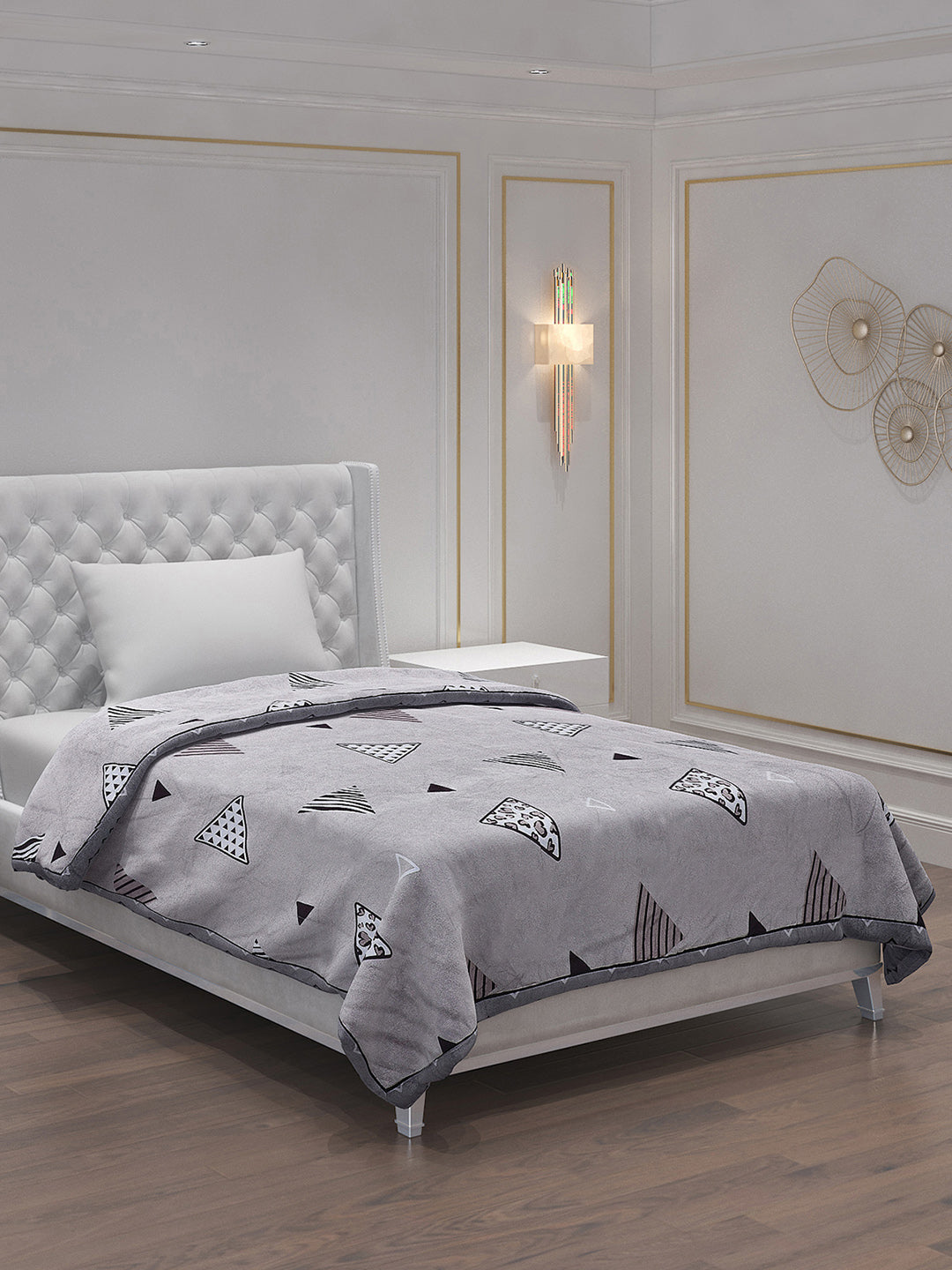 Buy Printed 100% Polyster Single Bed Comforter for AC Room Online in ...