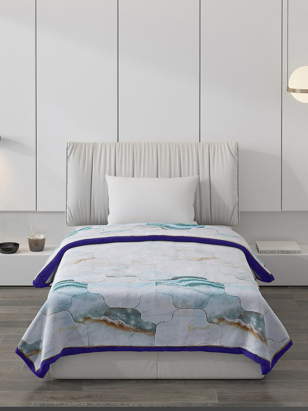 Buy Printed 100% Polyster Single Bed Comforter for AC Room Online in ...