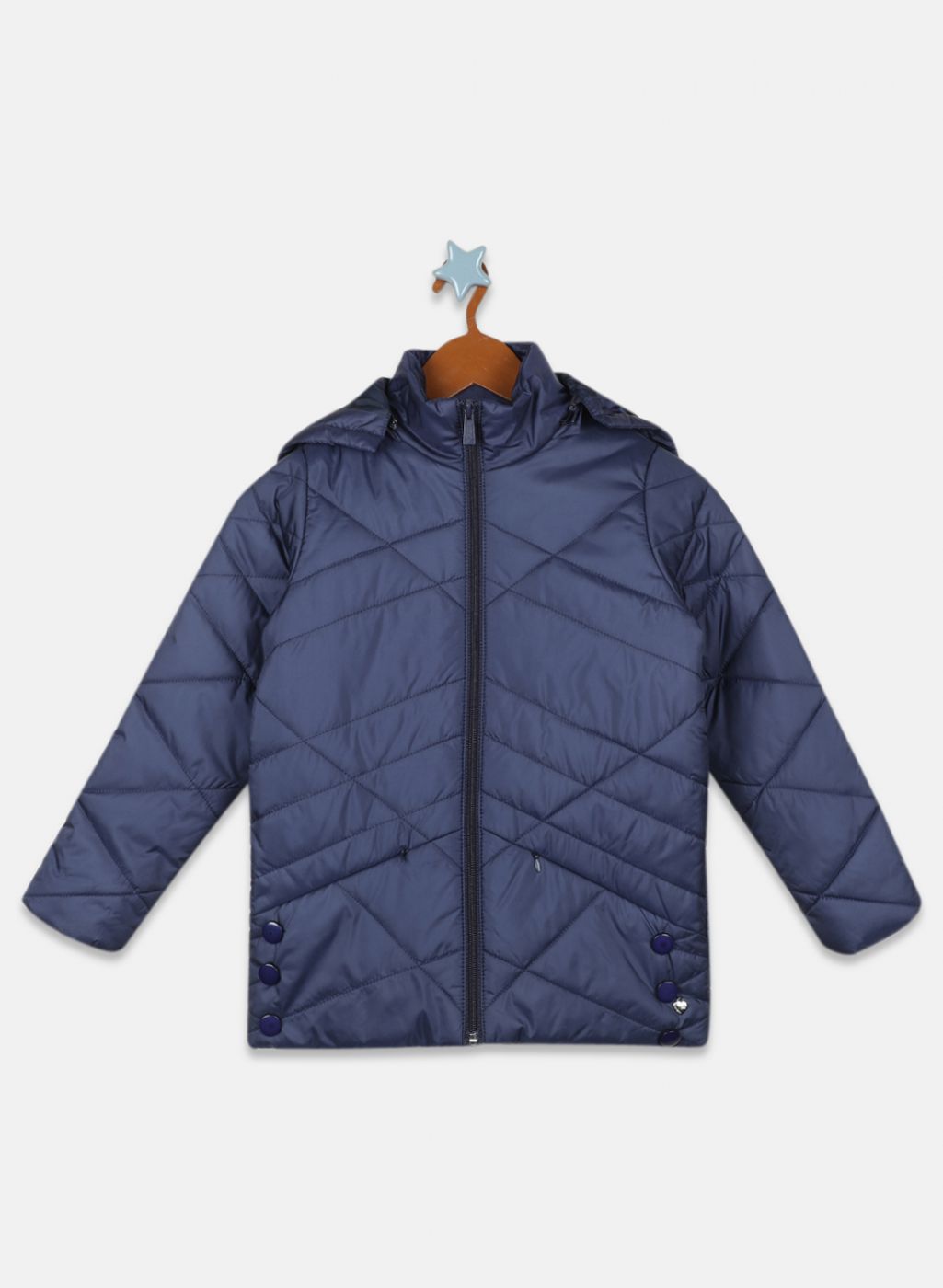Buy Girls Navy Blue Solid Jacket Online in India - Monte Carlo