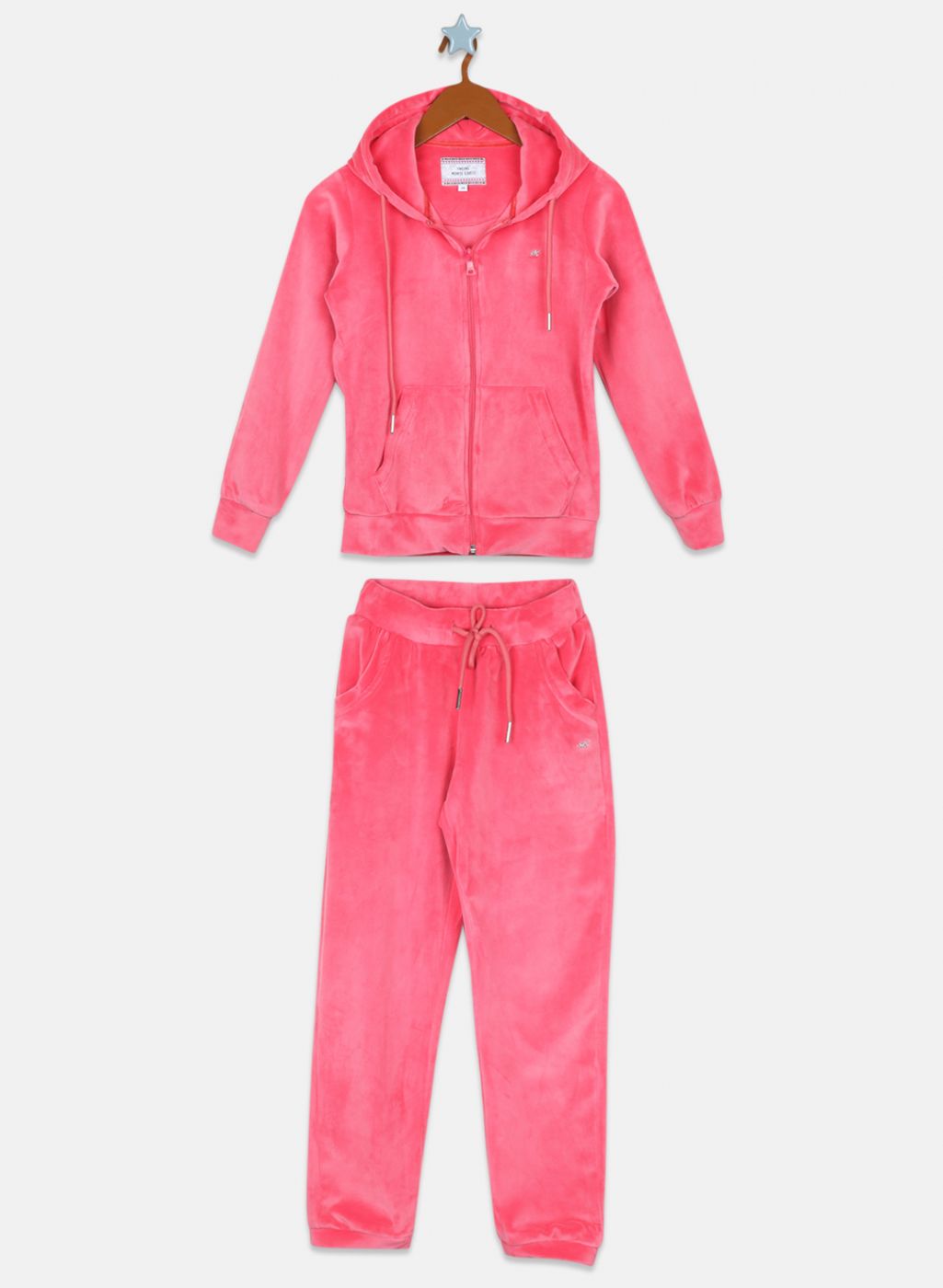 Buy Girls Pink Solid Tracksuit Online in India - Monte Carlo