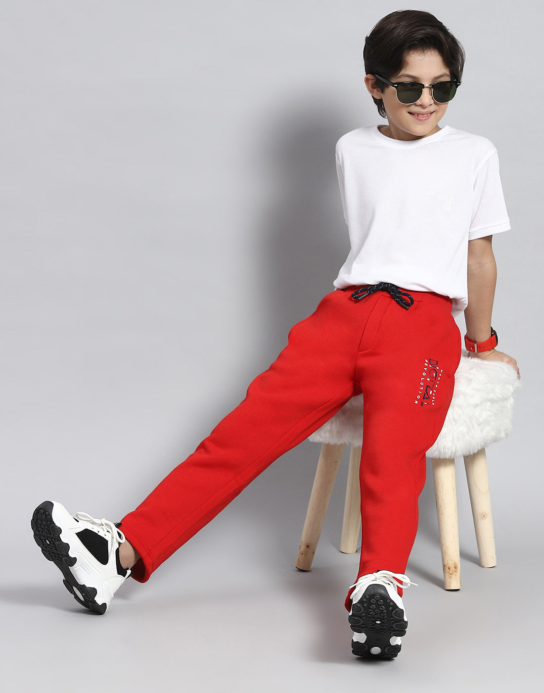 Buy Boys Red Solid Regular Fit Lower Online in India - Monte Carlo