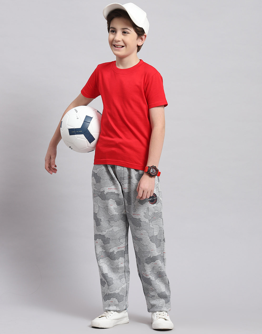 Buy Boys Grey Melange Printed Regular Fit Lower Online in India - Monte ...