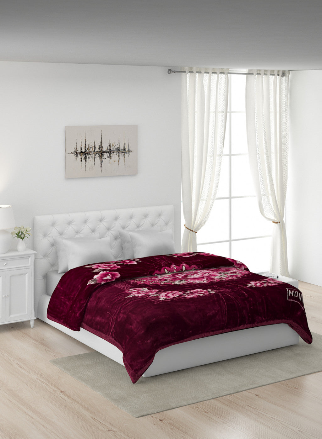 Buy Printed Mink Double Blanket for Heavy Winter -2 Ply Online in India ...