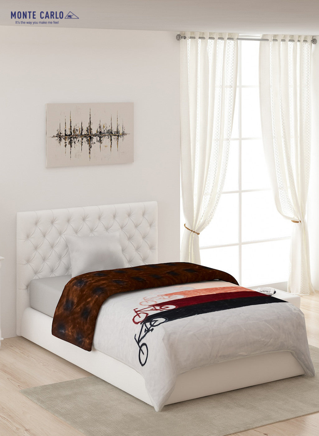 Buy Single Bed Multicolor Mink Blanket - 2 Ply Online in India - Monte ...